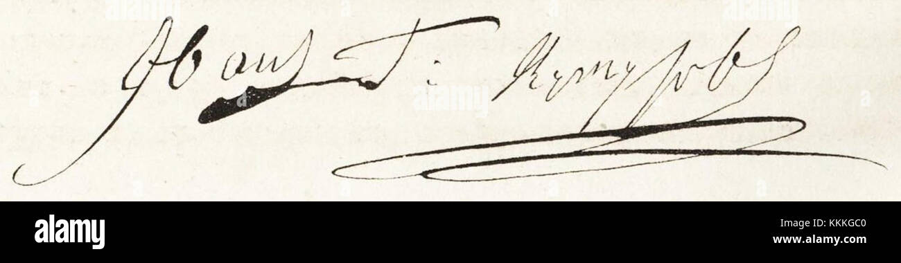 The signature of Ivan Golenitschev-Kutuzov, a prominent Russian general ...