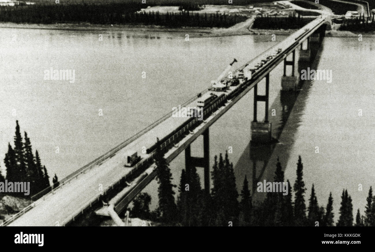The Yukon River Bridge is undergoing pipeline construction, which ...