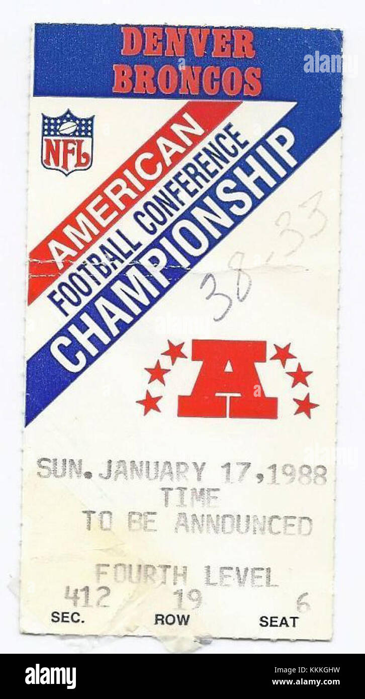 The 1988 AFC Championship Game between the Cleveland Browns and Denver ...