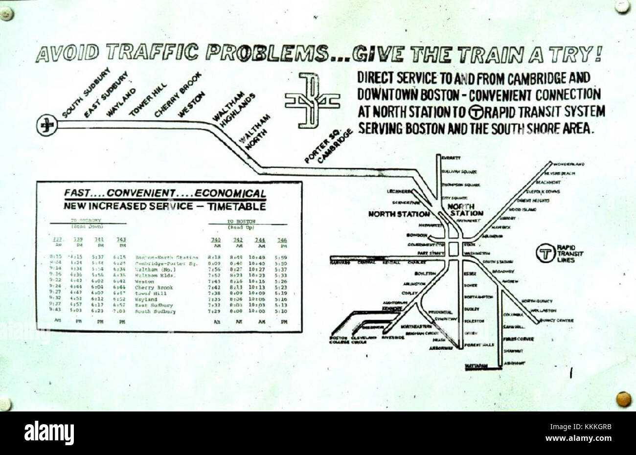 The final passenger schedule of the Central Mass Branch details the ...