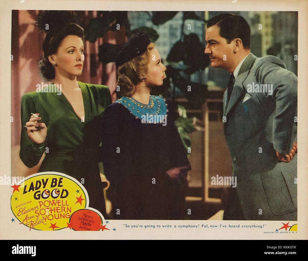 The 1941 film poster for *Lady Be Good* is a vintage example of ...