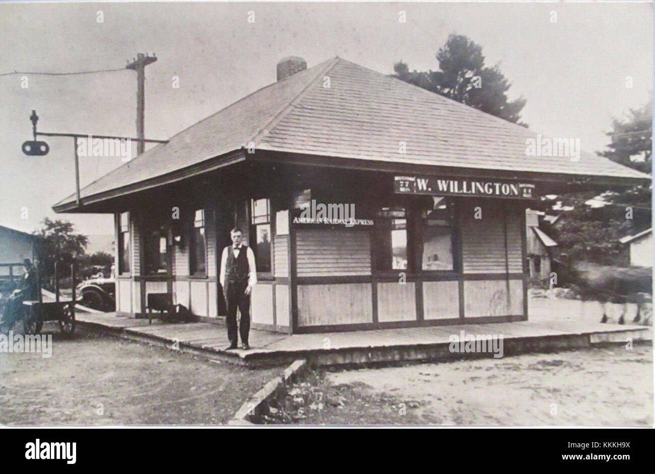 This postcard from 1976 depicts the West Willington station as it ...