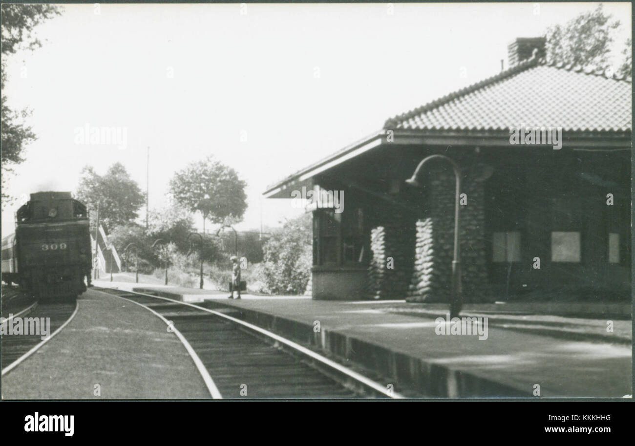 This 1926 postcard captures B&A 309, a train located at Beaconsfield ...