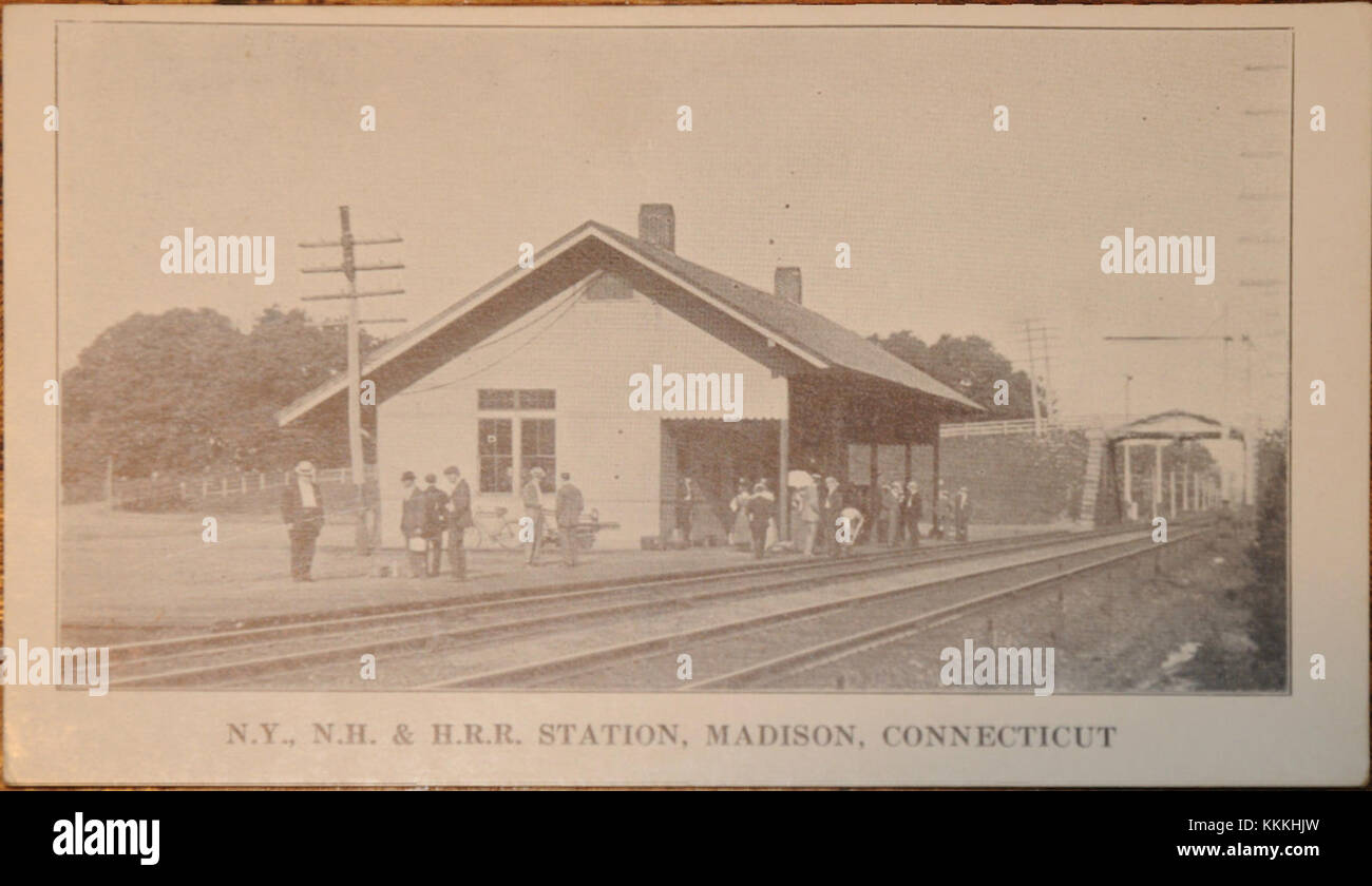 A postcard depicting Madison Station, dated 1900, capturing a historic ...