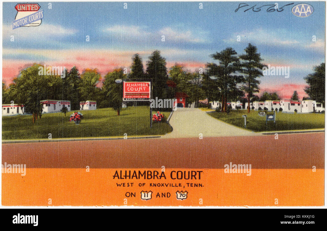 Alhambra Court, located west of Knoxville, Tennessee, along U.S. Routes ...
