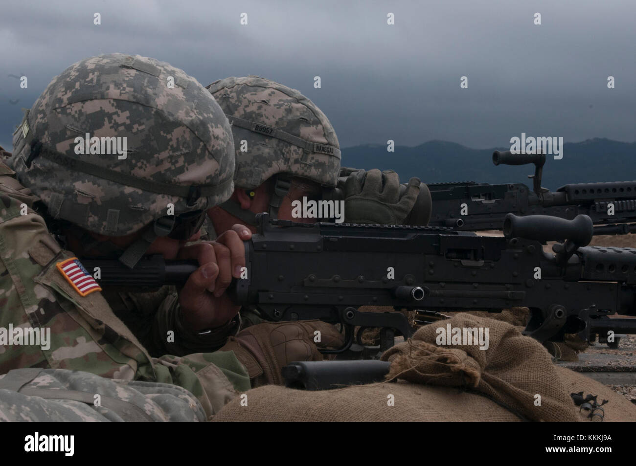 U.S. Army Reserve Spc. Brain Argamaso and Sgt. Jairo Banegas, 91st ...