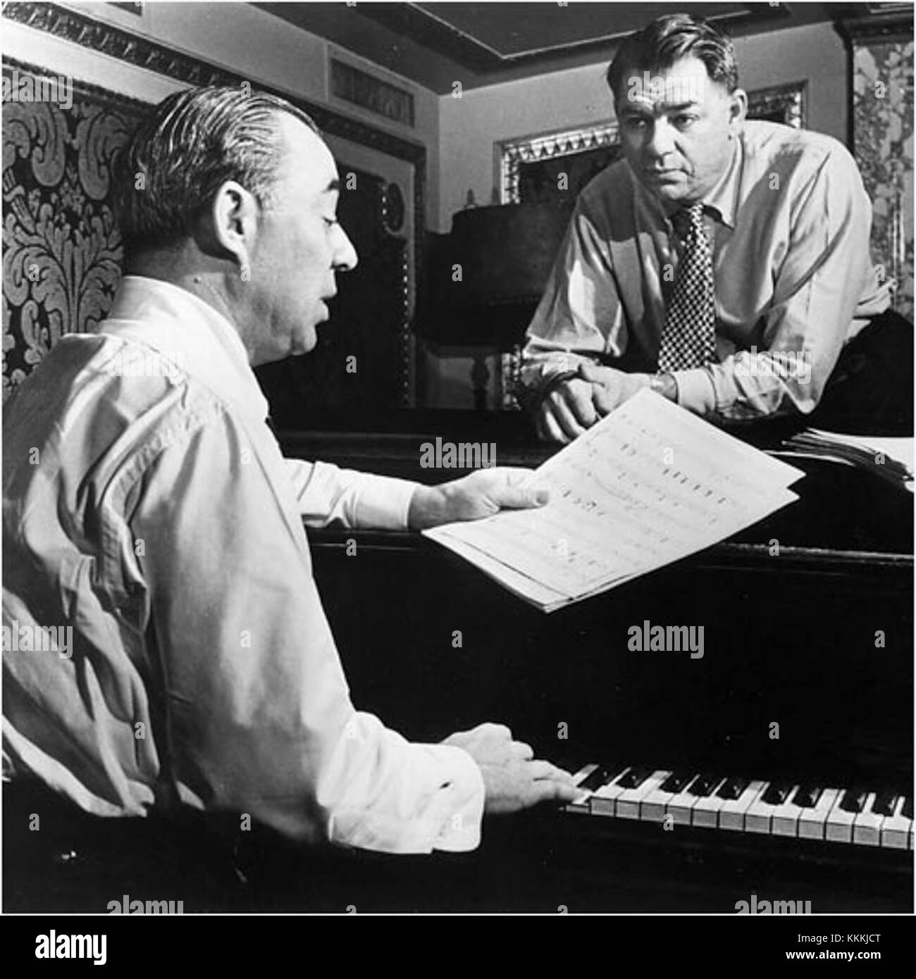Rodgers and Hammerstein, famed American musical duo, are shown here at ...