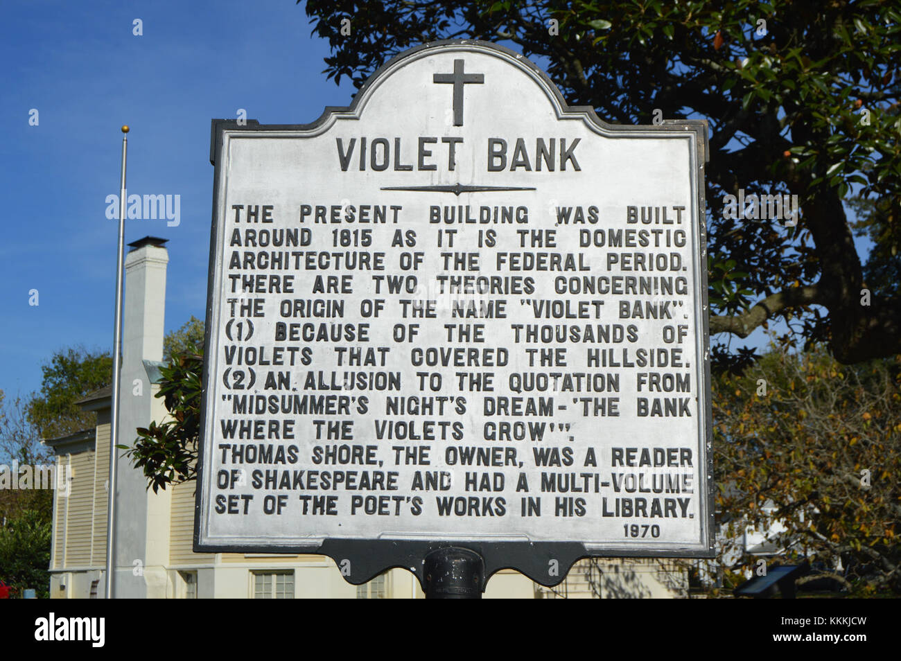 The Violet Bank historical marker in Colonial Heights, Virginia ...