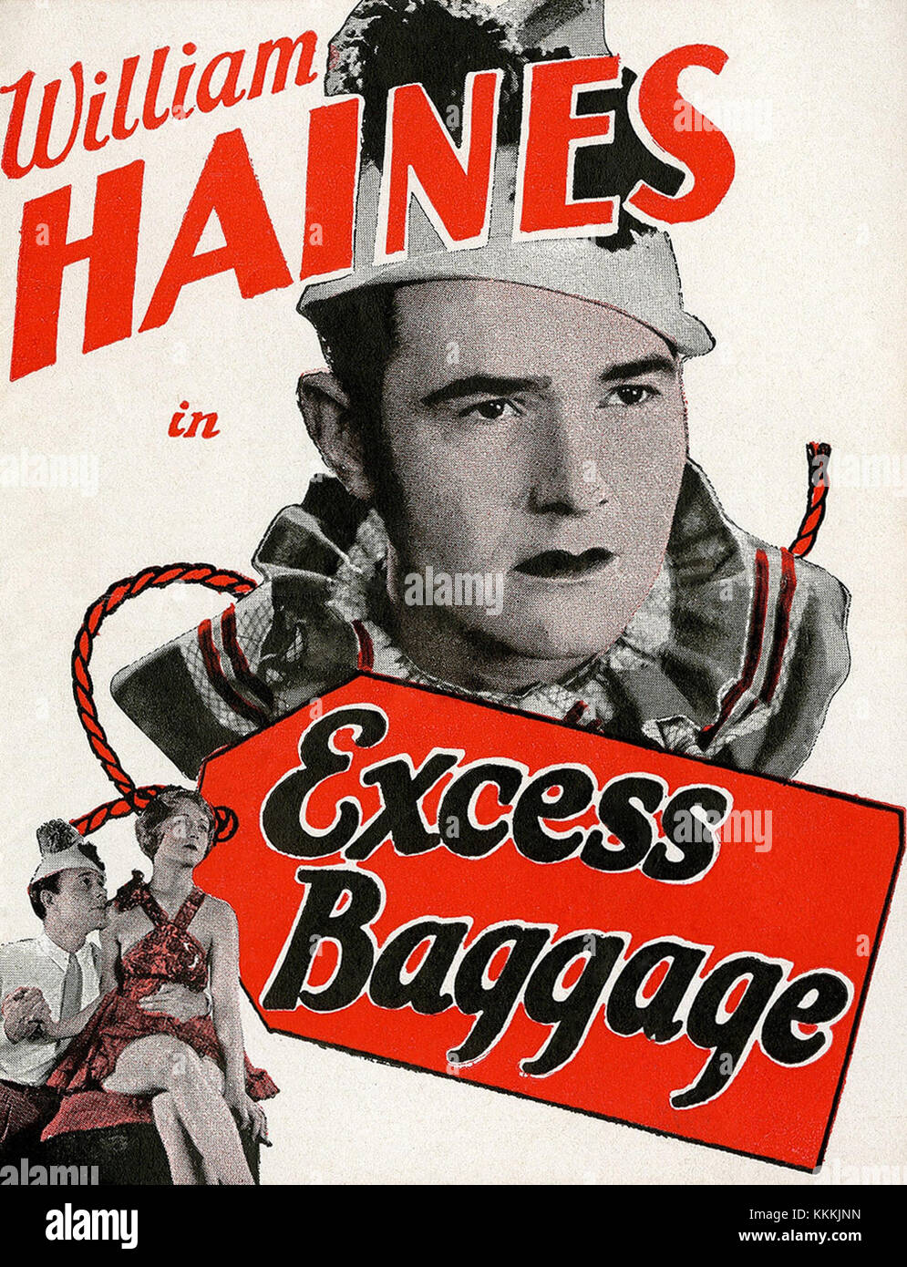 The 1928 poster for the film *Excess Baggage* showcases early 20th ...