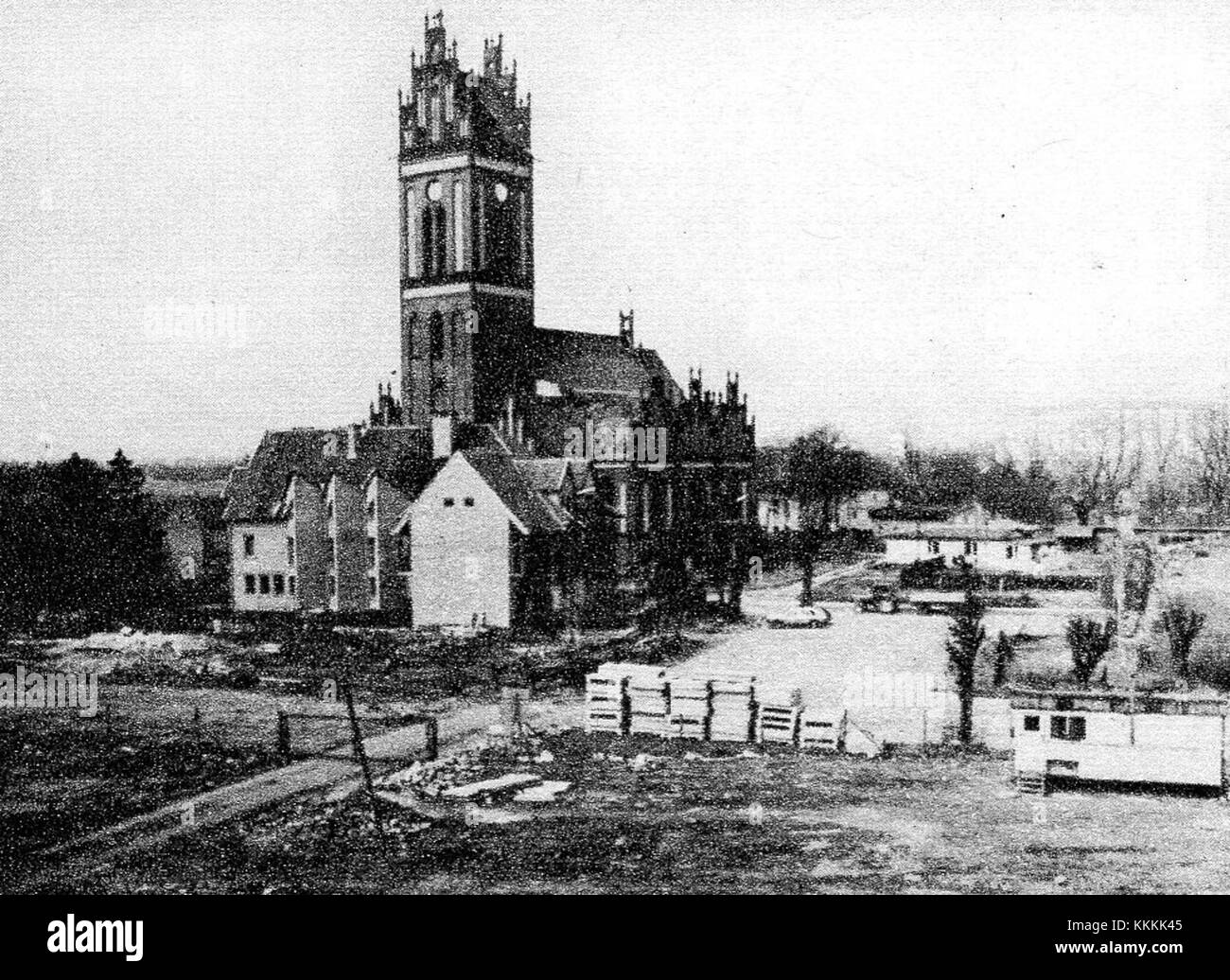 A 1987 view of the Market Square in PieniÄ™Å¼no, Poland, showing the ...
