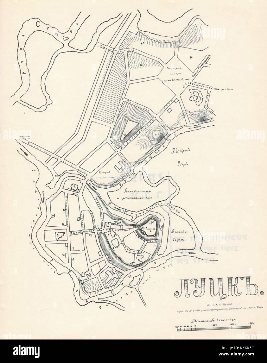 Map of Lutsk 1910 Stock Photo - Alamy