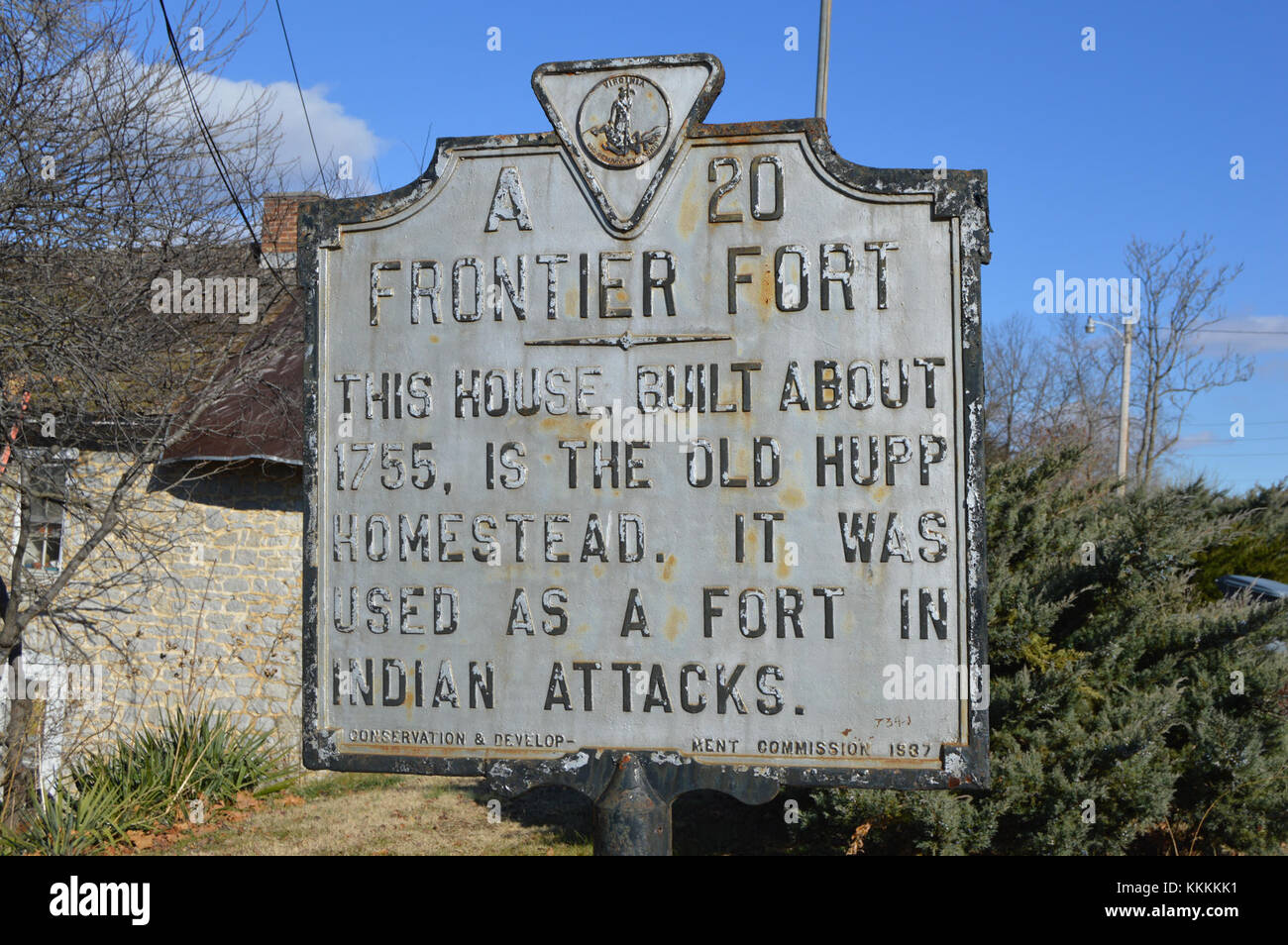 The Frontier Fort historical marker commemorates the legacy and ...