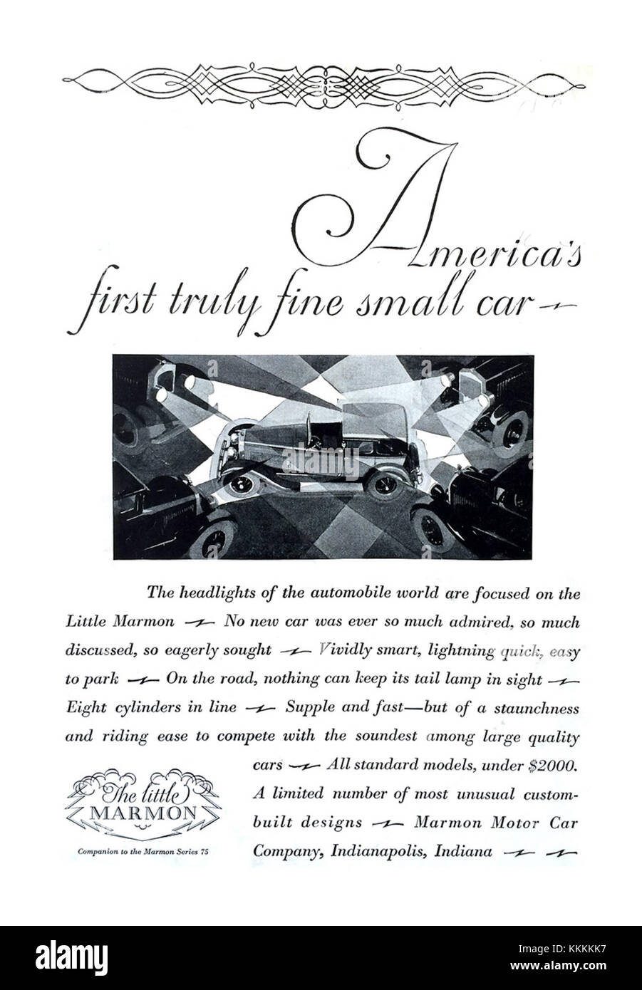 The Little Marmon print ad February 1927 Stock Photo - Alamy