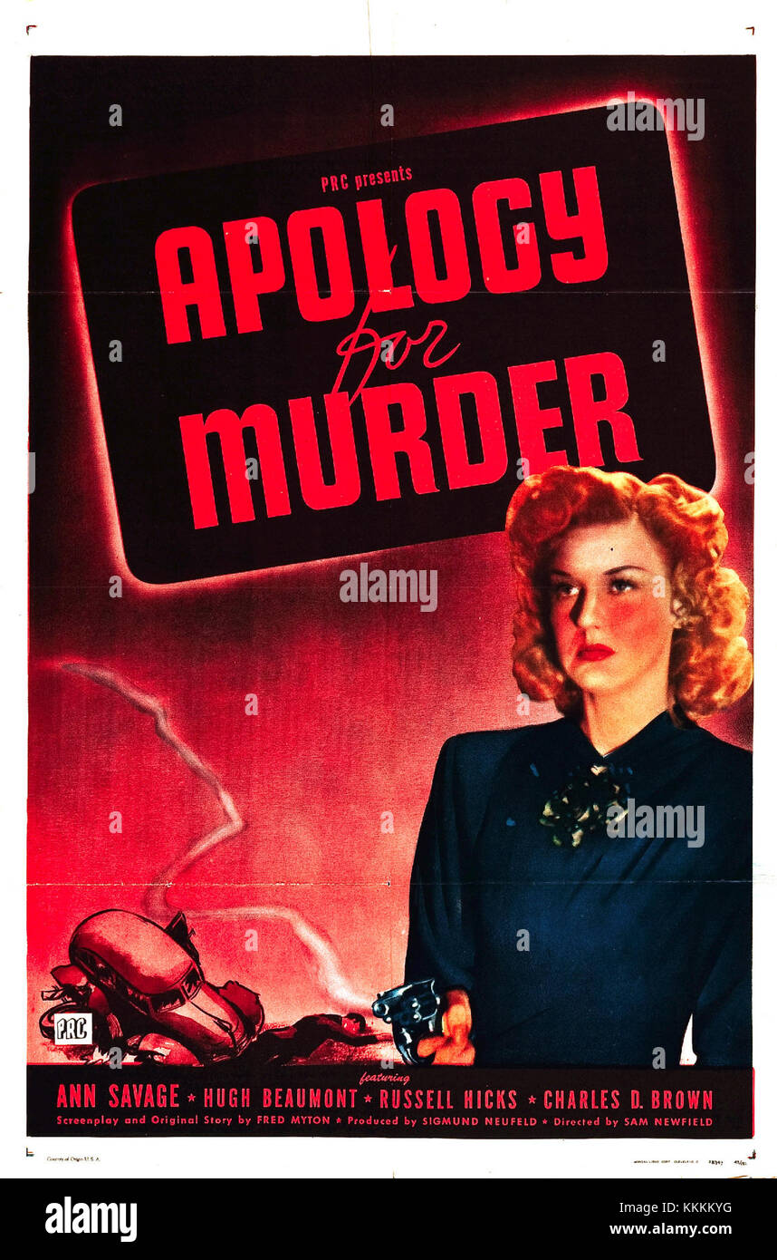 The 'Apology for Murder' poster is a historical advertisement related ...