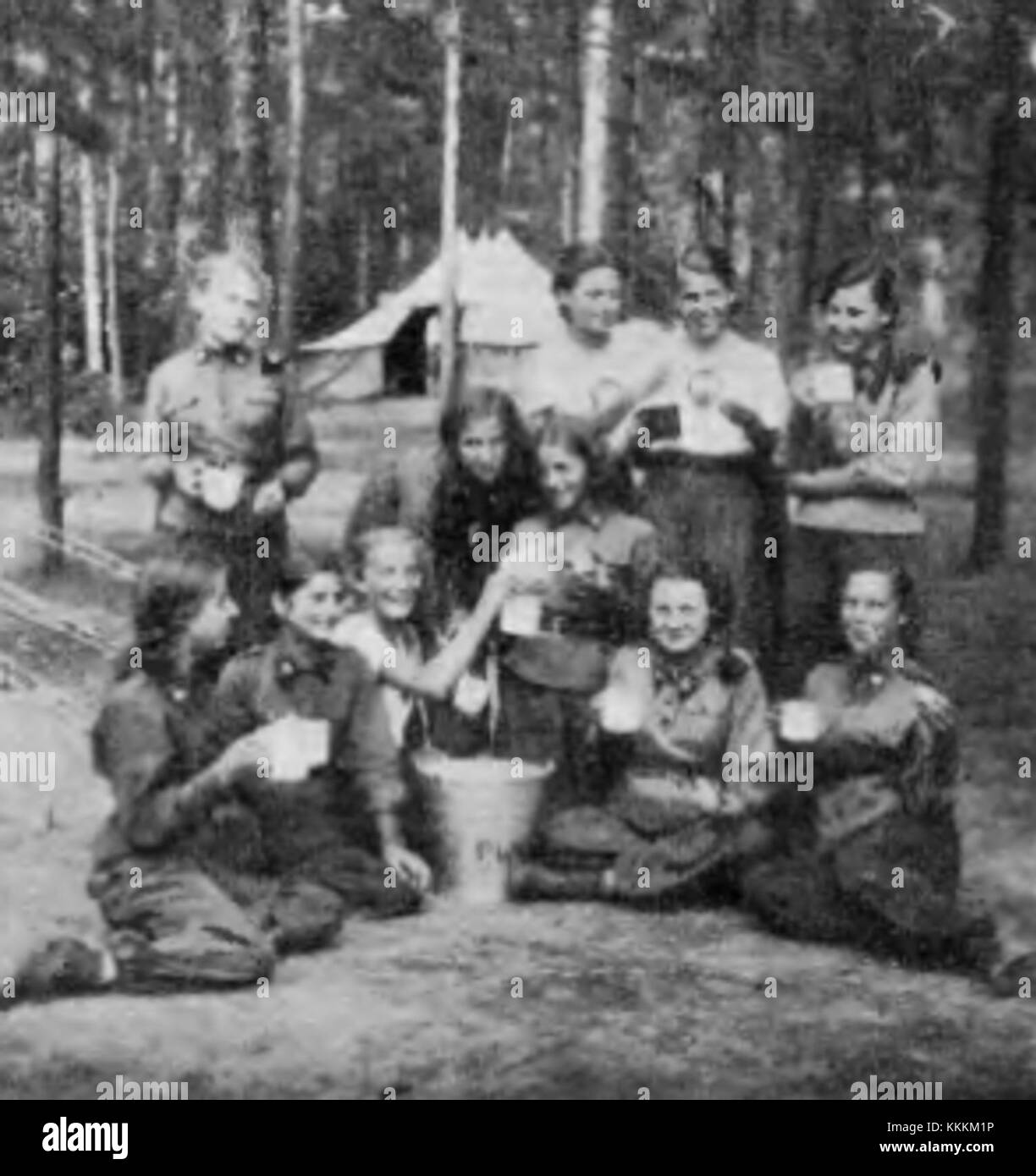 Photograph from the Women's Military Training Camp in Koszewniki ...