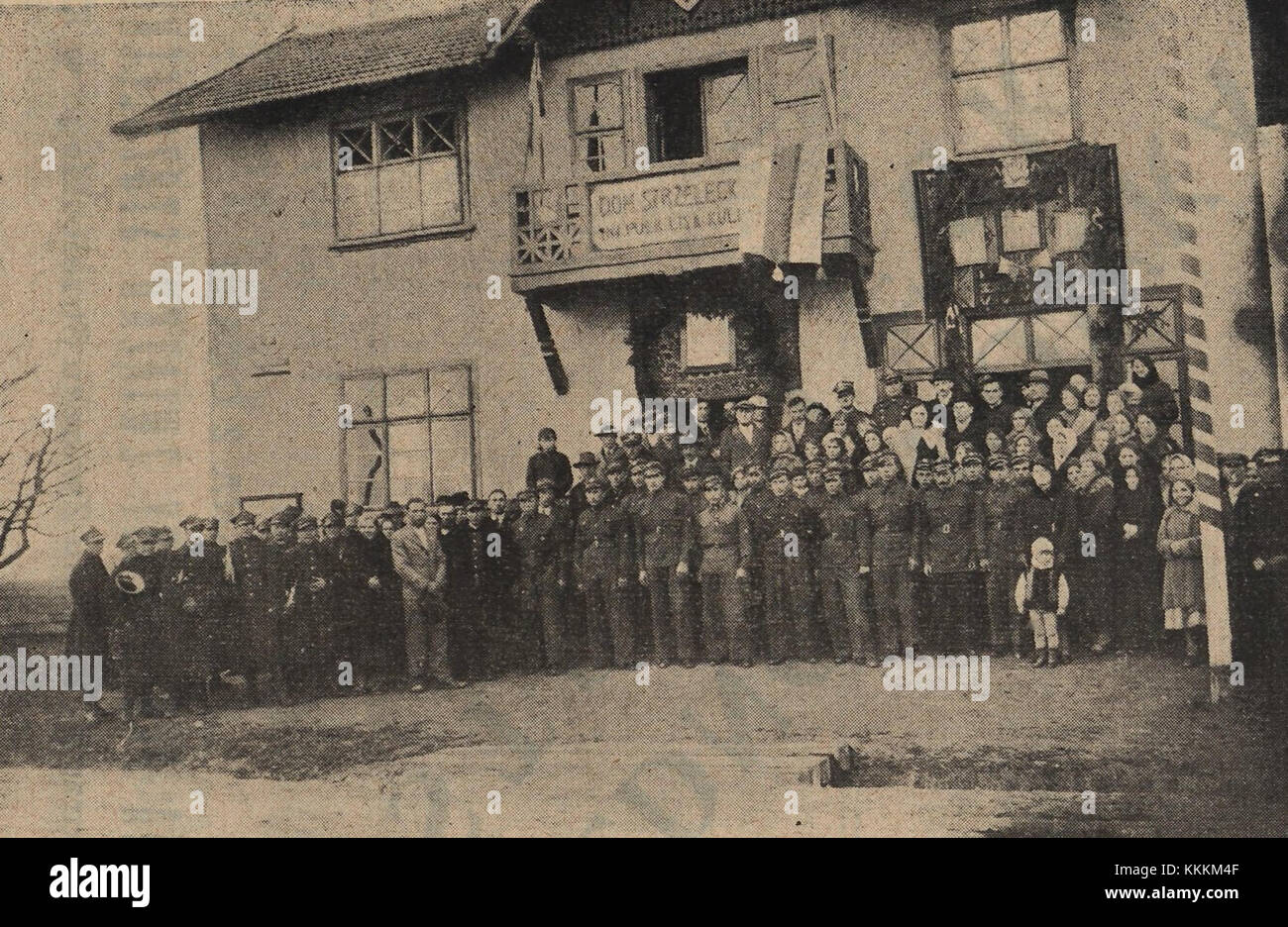 The image from 1936 depicts the consecration of a shop in the ZS ...