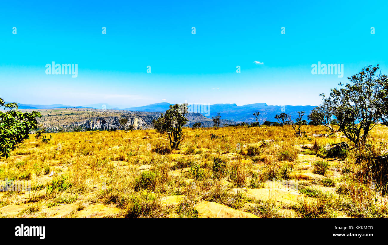 The Highveld plateau at the Blyde River Canyon along the Panorama Route ...