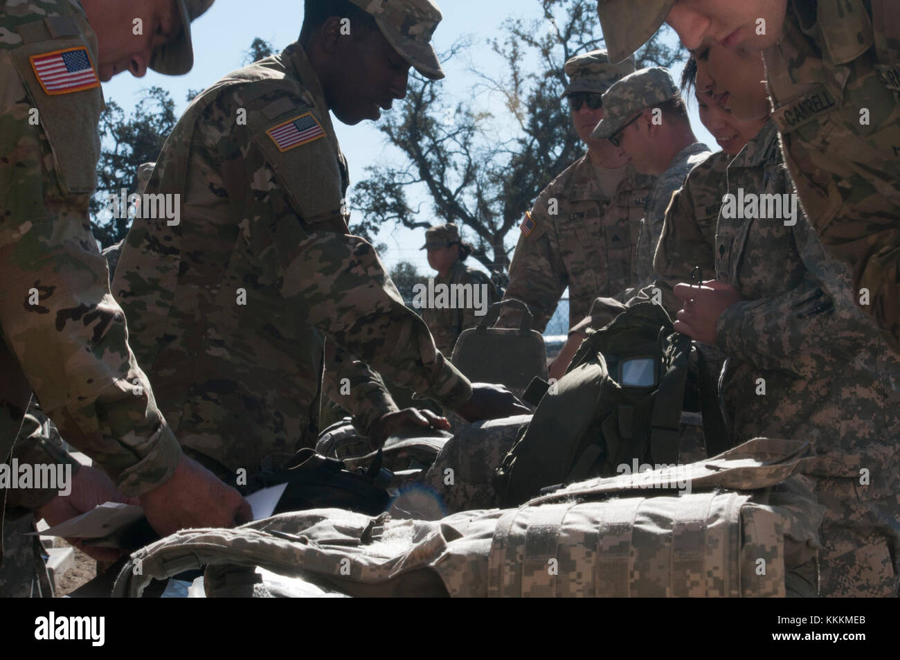 U.S. Army Reserve Soldiers turn in their gear after the Operation Cold ...