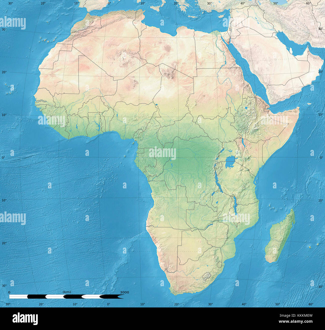 This map shows the land cover locations of Africa, providing a ...