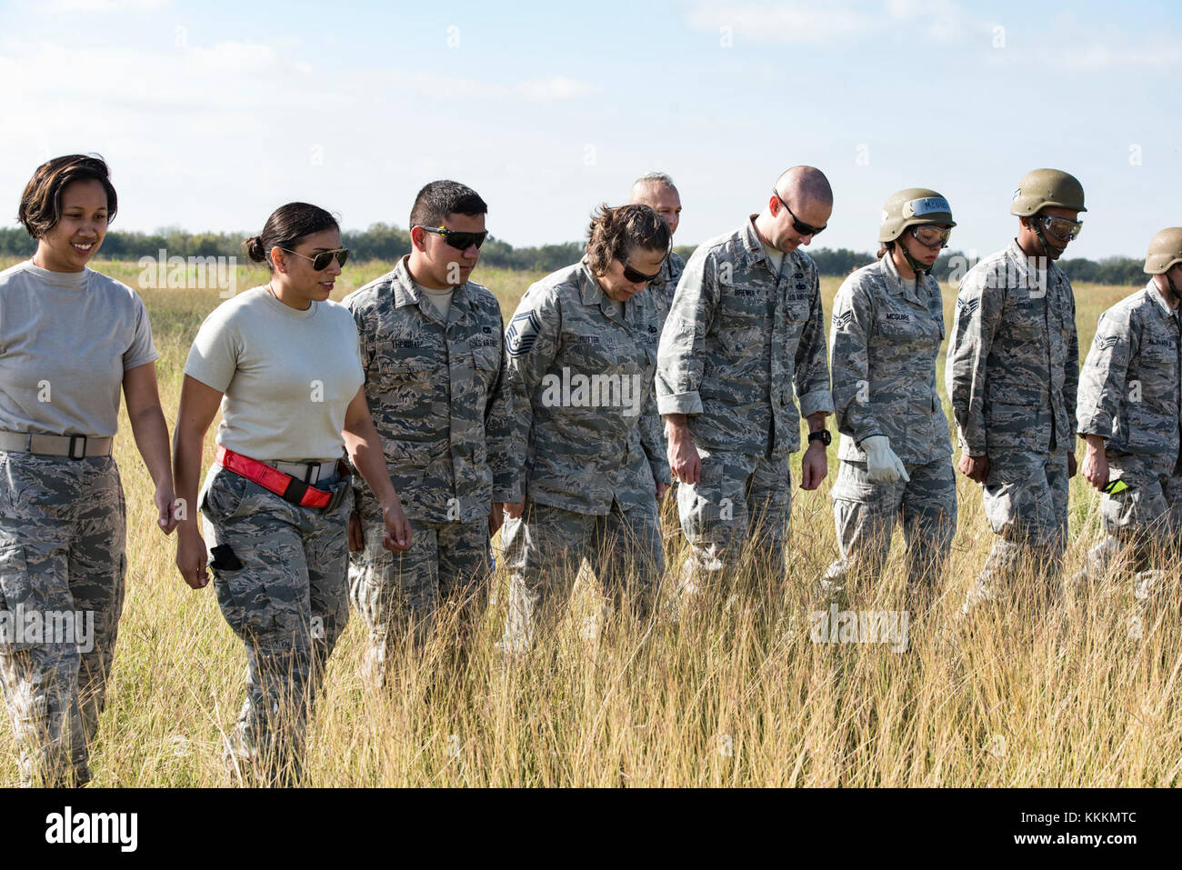 Airmen from the 26th Aerial Port Squadron prepare the pick-up zone ...