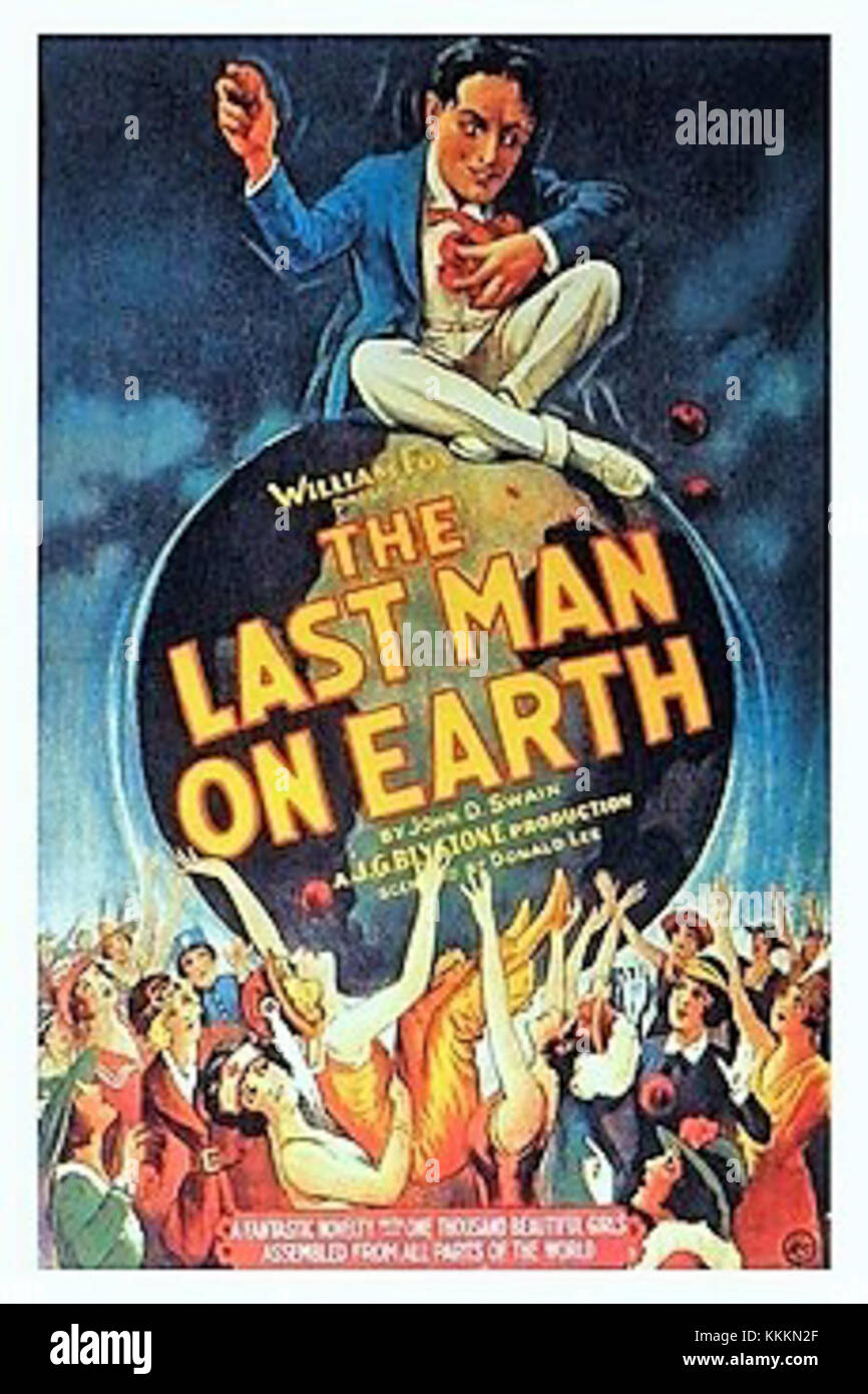 The 1924 poster for *The Last Man on Earth* depicts a classic film ...