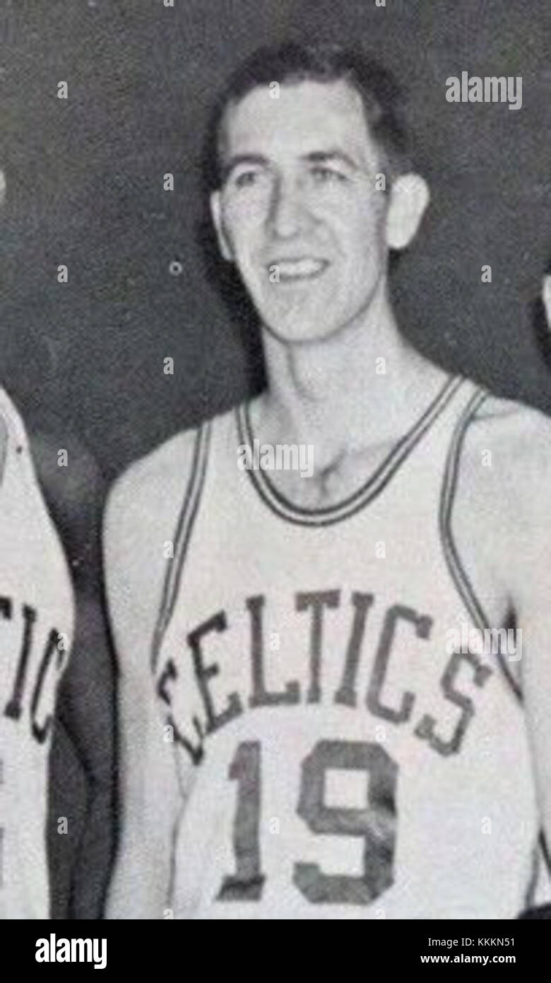 Arnie Risen, an American professional basketball player, photographed ...