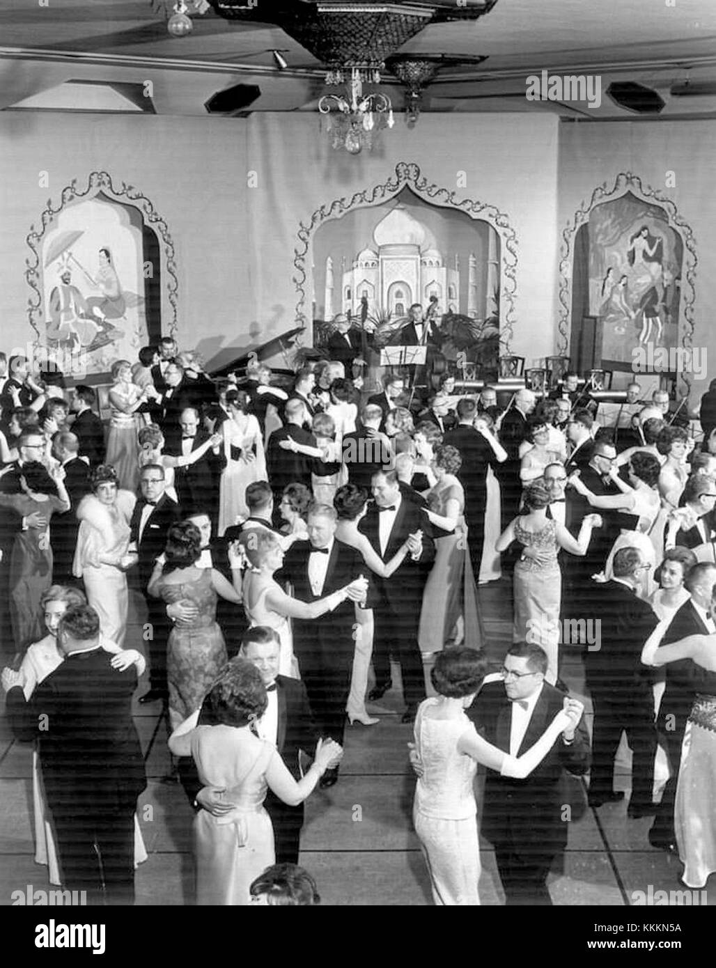 This photograph captures a scene from the 1964 New Year's Eve ...