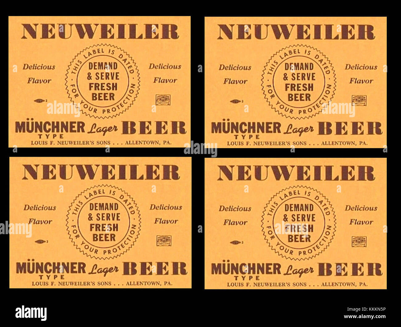 Vintage american beer label hi-res stock photography and images - Alamy