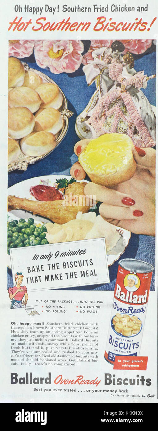 This 1948 advertisement for Ballard Biscuits, published in The Ladies ...