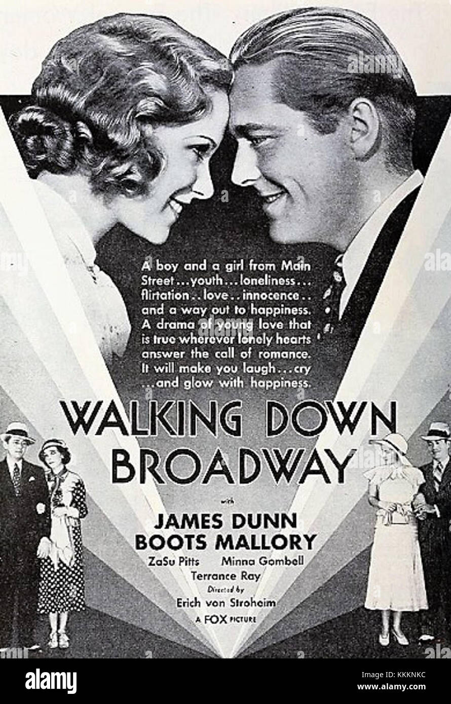 'Walking Down Broadway' is a 1933 film, and the poster likely promotes ...