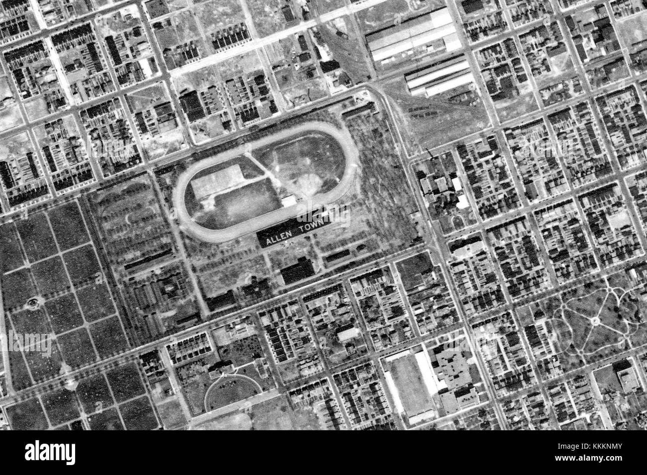 This 1941 aerial photograph captures the West End area of Allentown ...