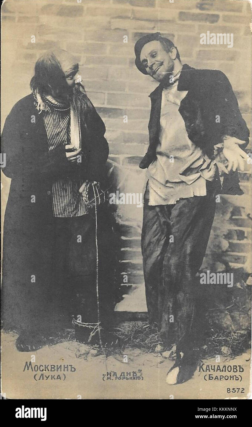 Ivan Moskvin and Vasily Kachalov starred in the 1936 production of 'The Lower Depths,' a ...