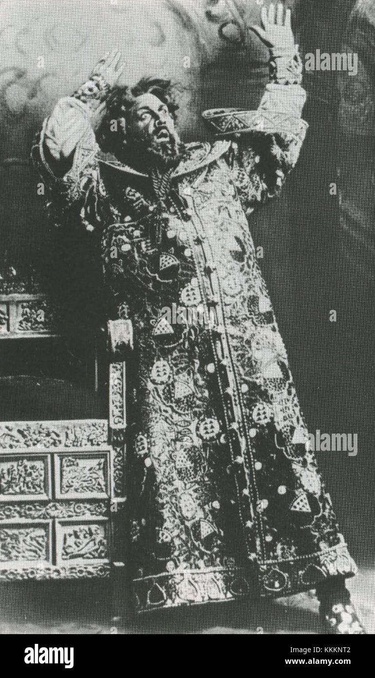 This image features the famous Russian opera singer Feodor Chaliapin ...