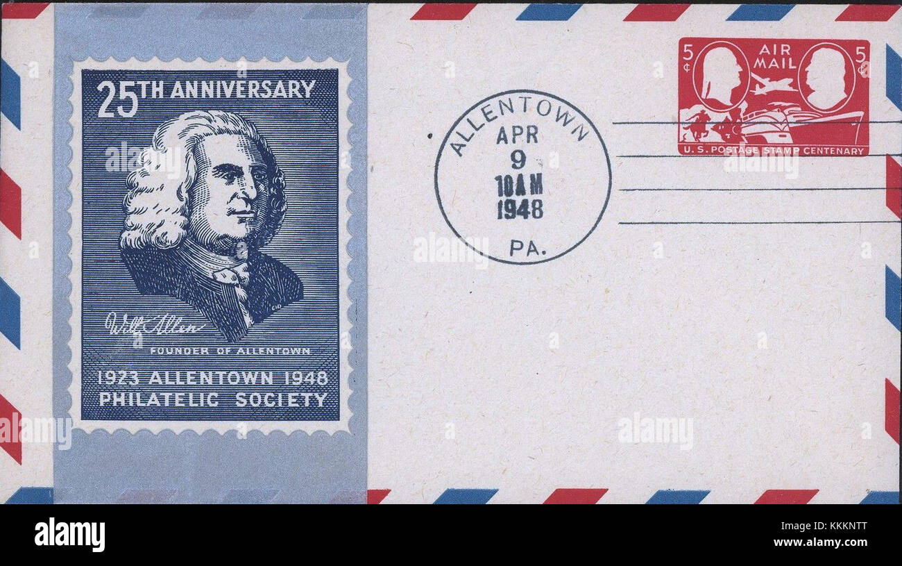 This envelope commemorates William Allen, a prominent historical figure ...