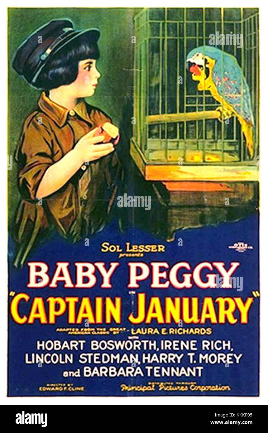 The 'Captain January' poster is a vintage film poster featuring a ...