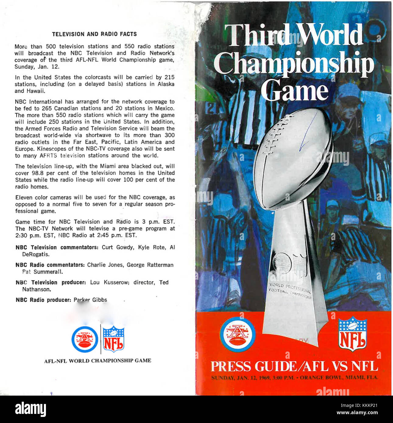 Super Bowl media guide Stock Photo - Alamy