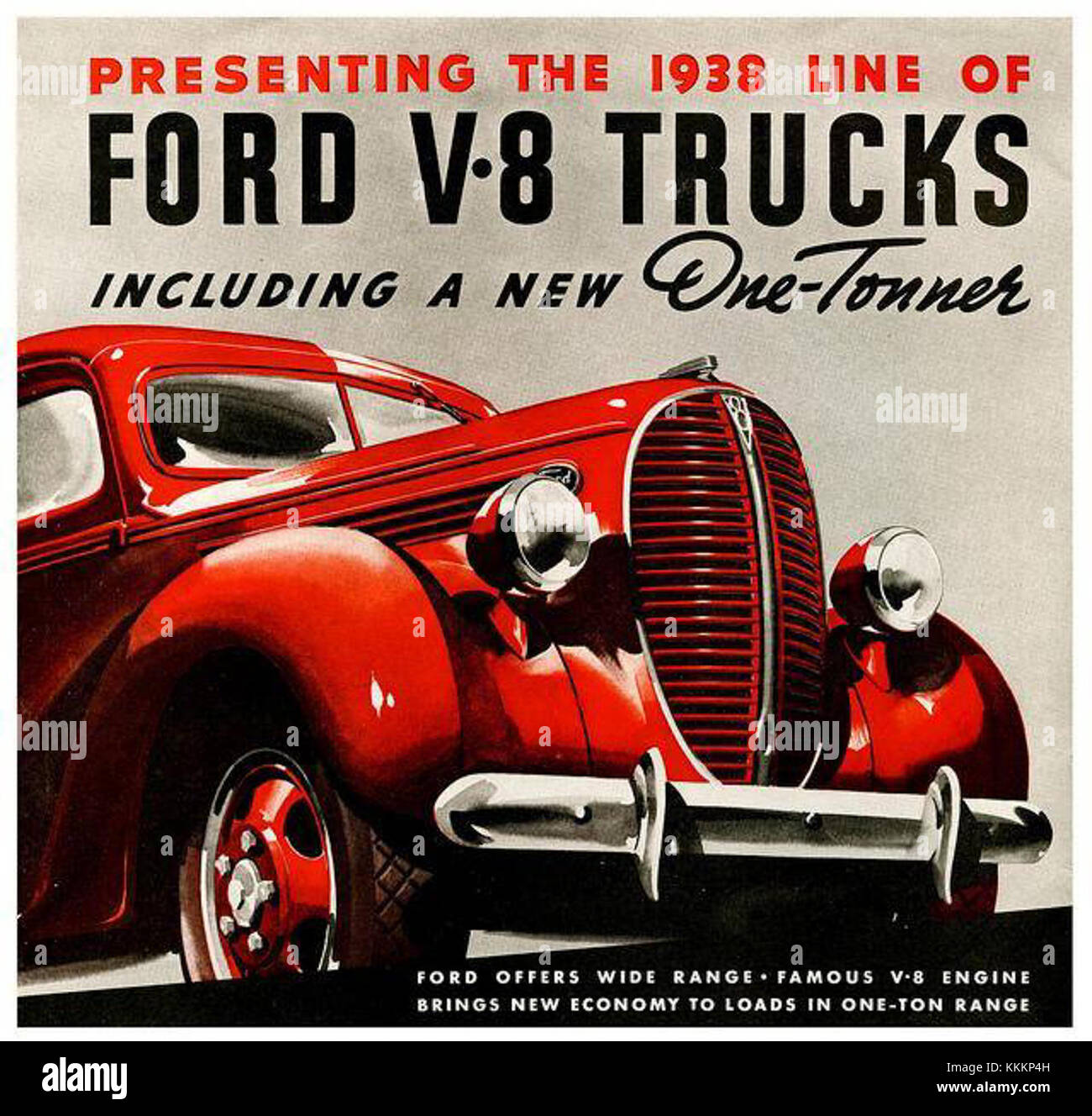 This 1939 advertisement highlights the Ford truck, showcasing its ...