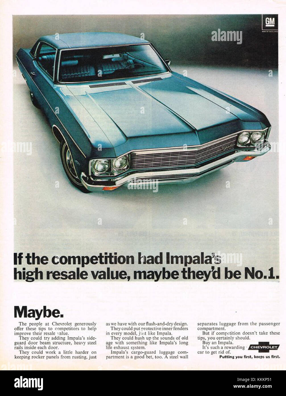 Chevrolet impala ad 1970 Stock Photo - Alamy