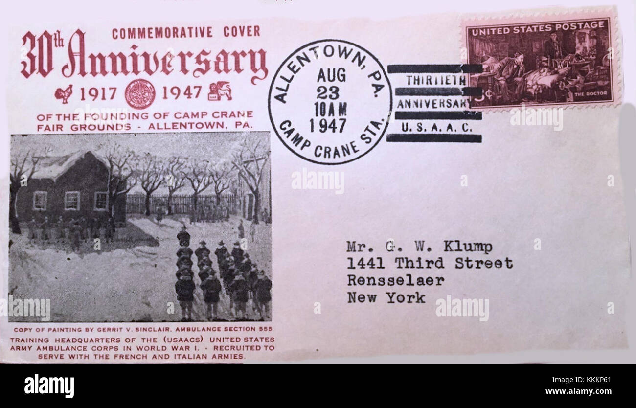 The 1947 Camp Crane Commemorative Envelope is a postal artifact from ...