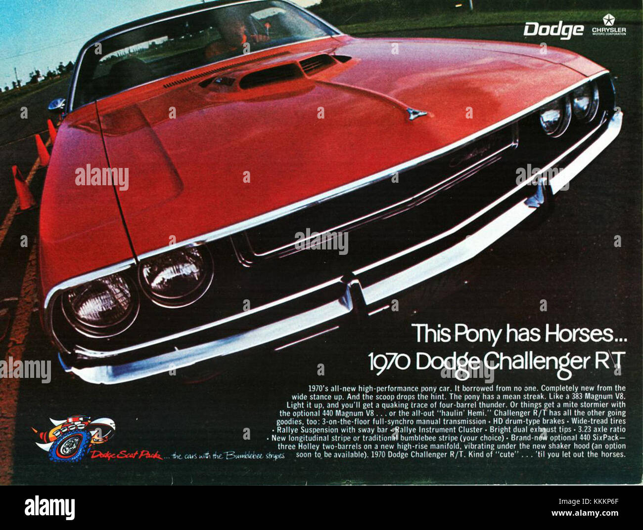 Dodge challenger 1970 ad Stock Photo - Alamy