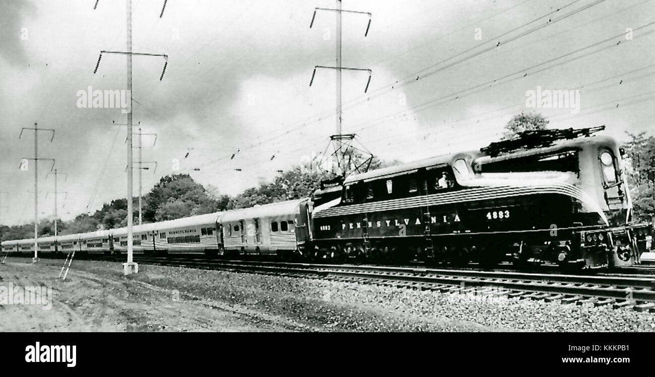 The PRR Keystone, a locomotive operated by the Pennsylvania Railroad in ...