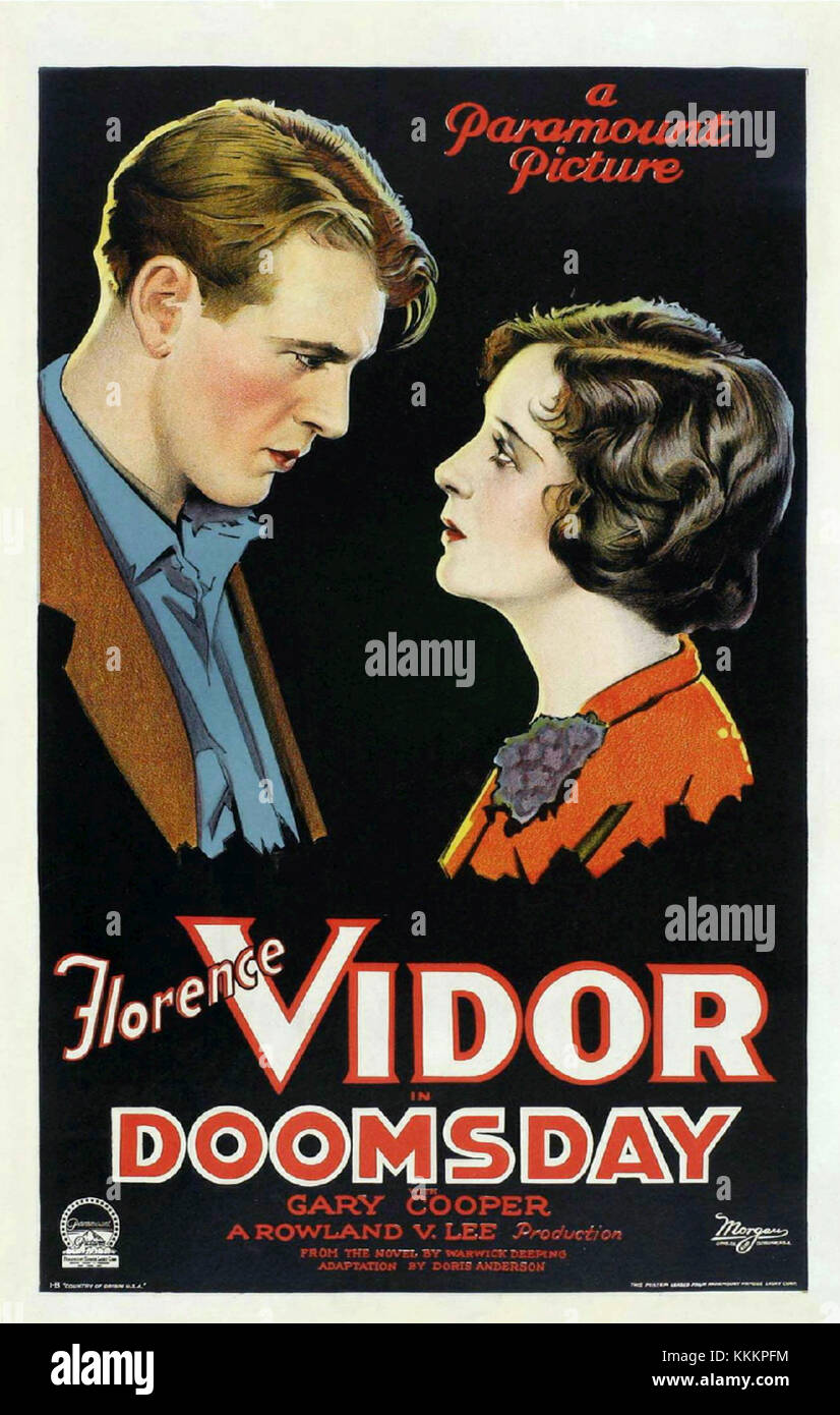 The 1928 movie poster for 'Doomsday' features artwork from the early ...