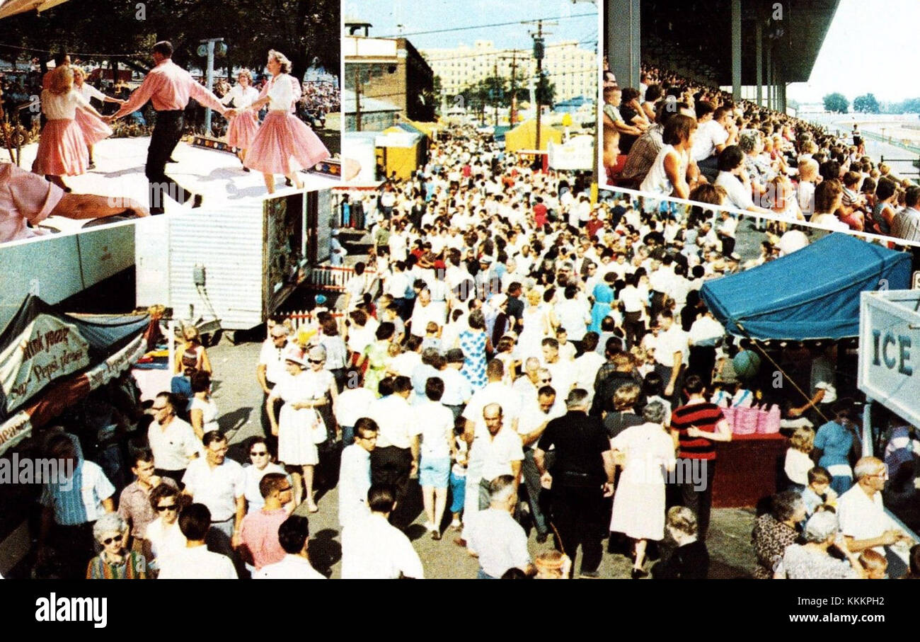 This 1965 postcard from the Allentown Fair captures the vibrant ...