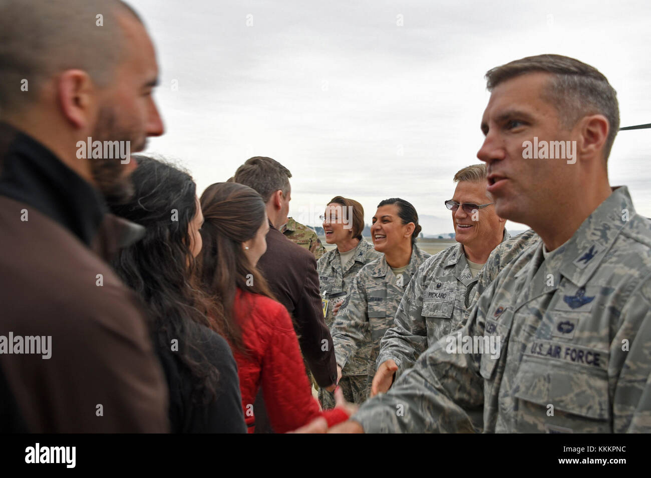 U.S. Staff delegation (STAFFDEL) members are greeted by leadership ...