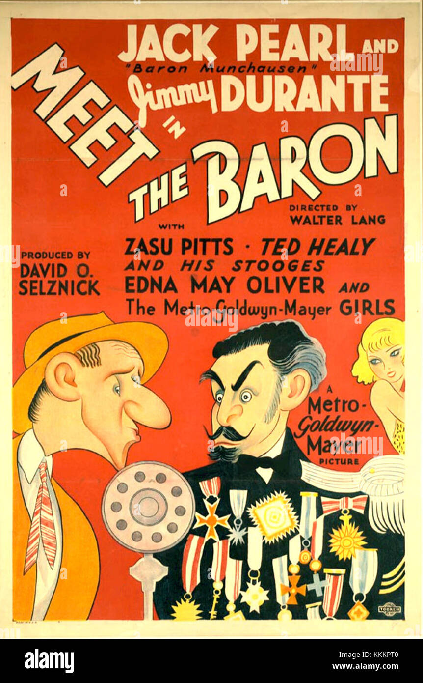 The 'Meet the Baron' poster is a promotional image for a comedy film ...