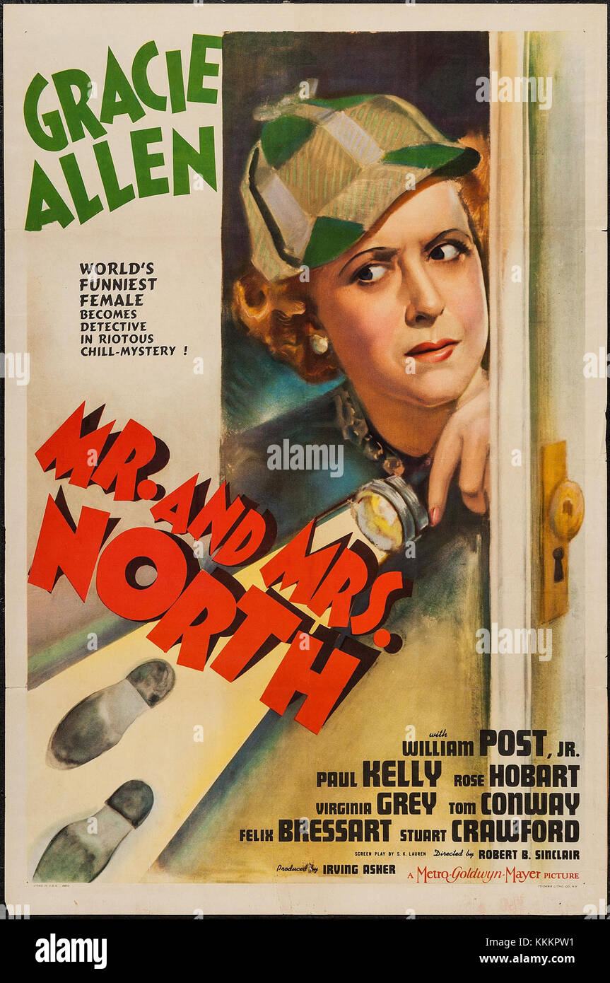 Film poster for the 1942 movie *Mr. and Mrs. North*. The film is a ...