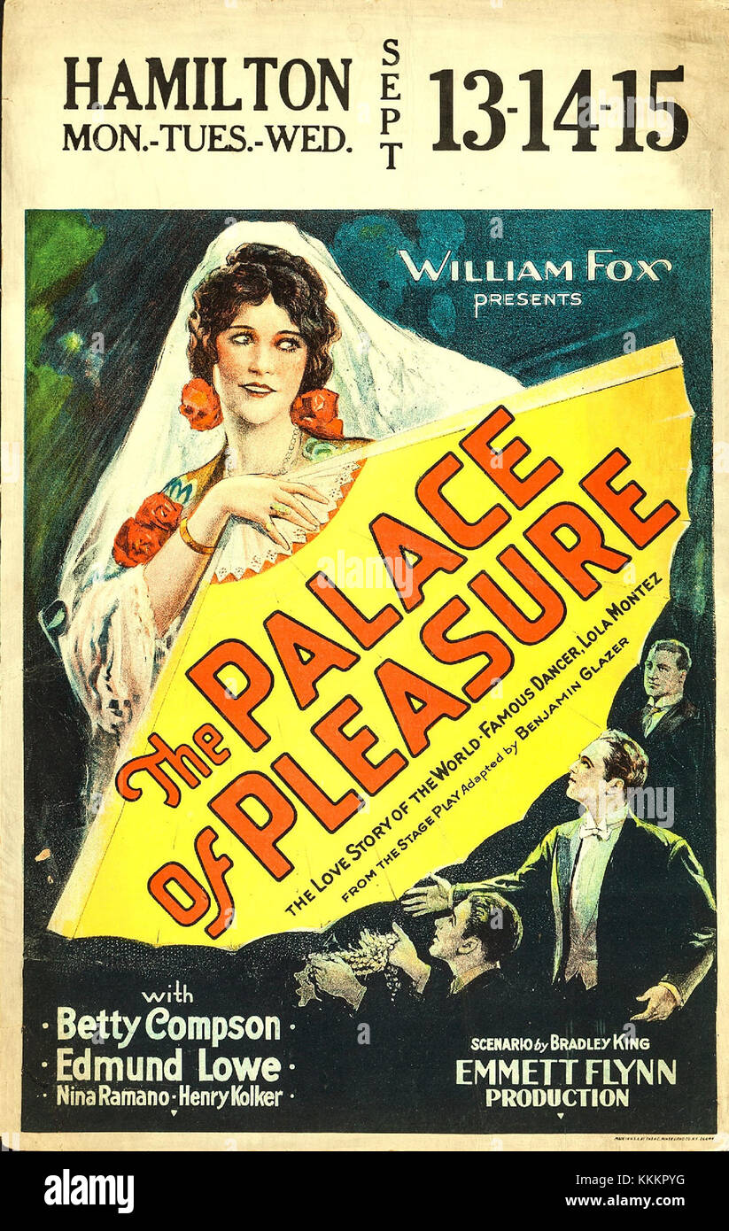 The 'Palace of Pleasure' poster is a vintage promotional piece for a ...