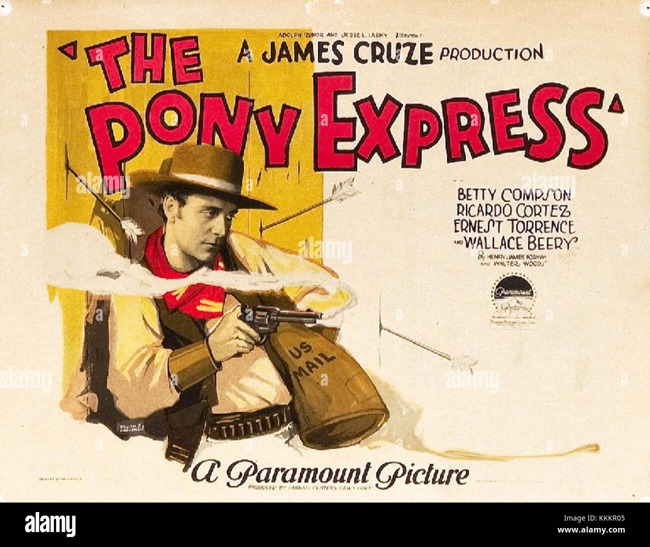 This lobby card features promotional artwork for the Pony Express ...