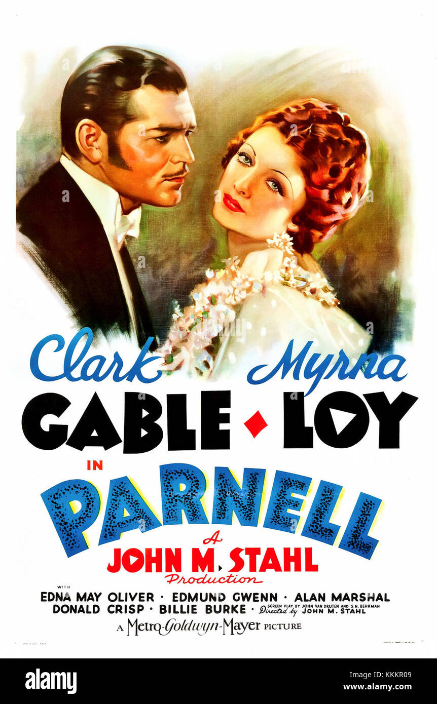Promotional poster for 'Parnell', a 1937 American biographical film ...