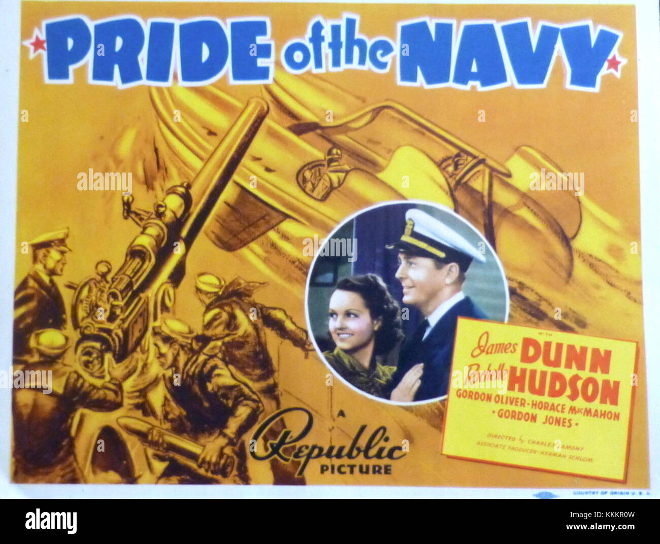 A lobby card for 'Pride of the Navy,' a film highlighting naval service ...